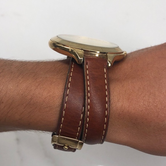Michael Kors | Jewelry | Michael Kors Leather Double Wrap Watch | Poshmark